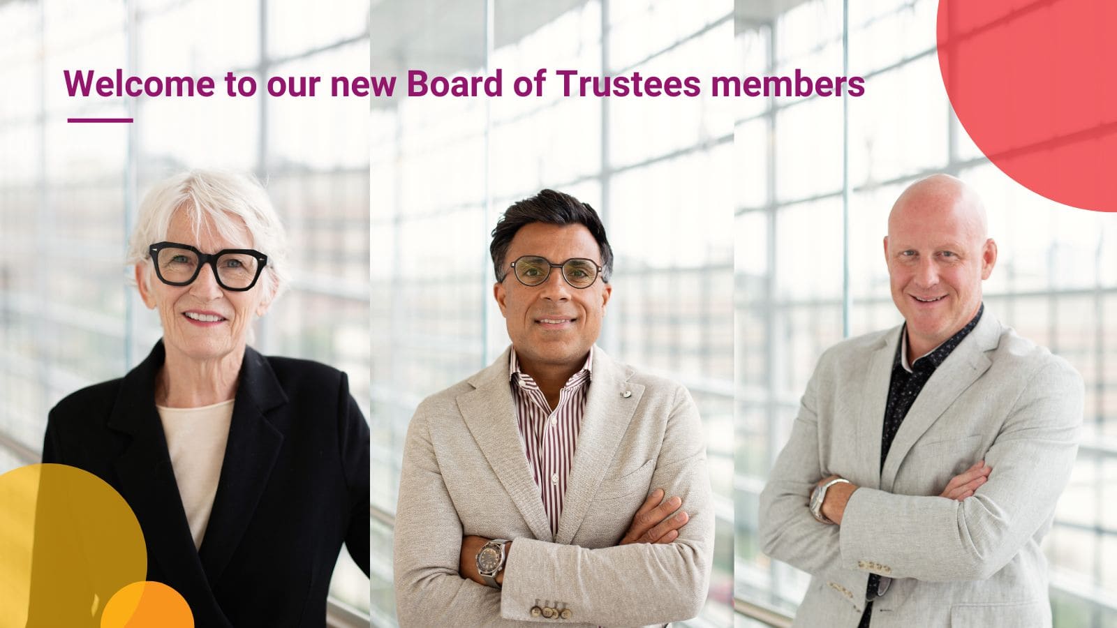 Welcome to our new Board of Trustee members